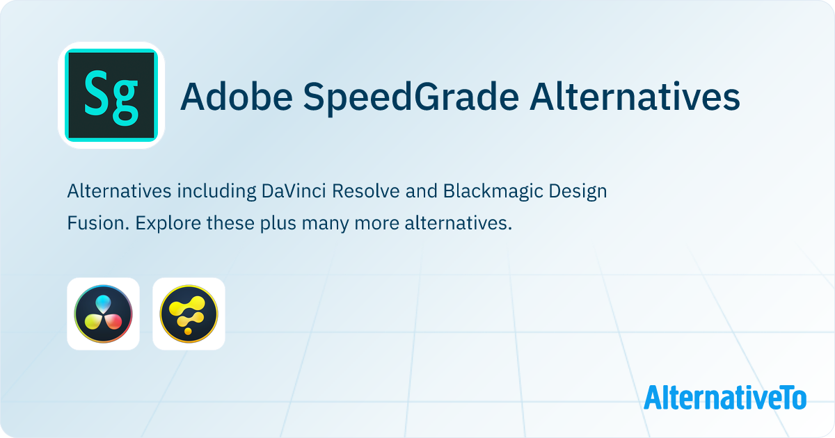 Adobe SpeedGrade Alternatives - Explore Similar Software | AlternativeTo