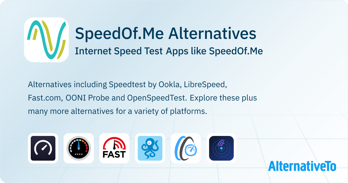 SpeedOf.Me Alternatives: Top 12 Internet Speed Test Apps & Similar ...