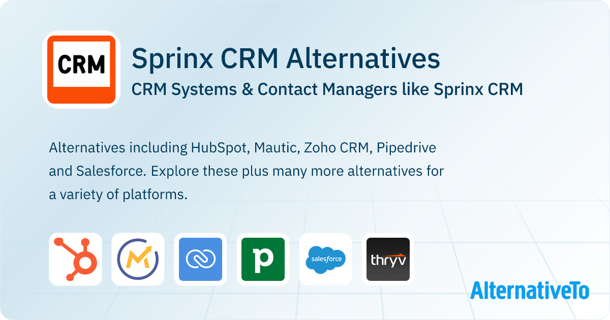 Sprinx CRM Competitors: Top 12 Alternative CRM Systems & Contact ...