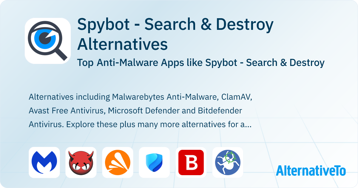 Great Spybot - Search & Destroy Alternatives: Top Anti-Malware Apps in ...