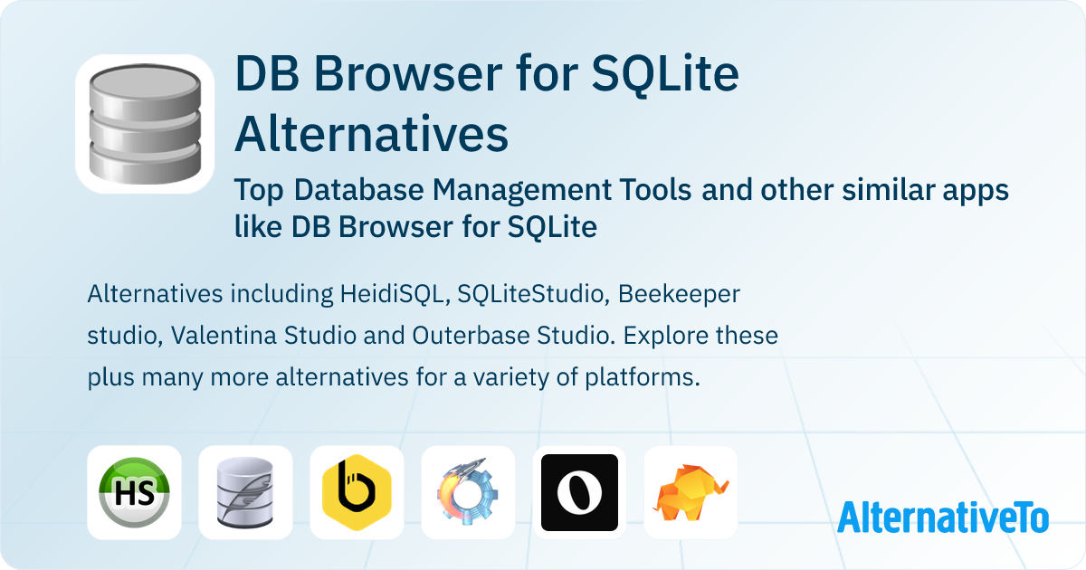 Great DB Browser for SQLite Alternatives: Top Database Management Tools ...