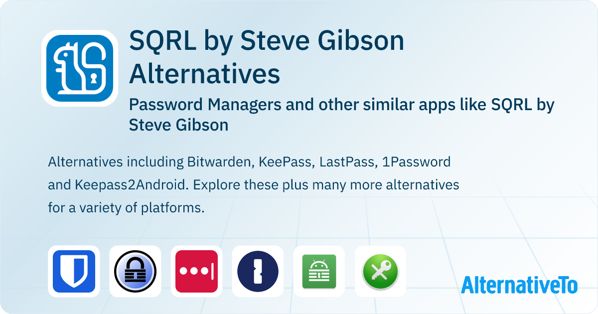 SQRL by Steve Gibson Alternatives: Top 12 Password Managers & Similar ...