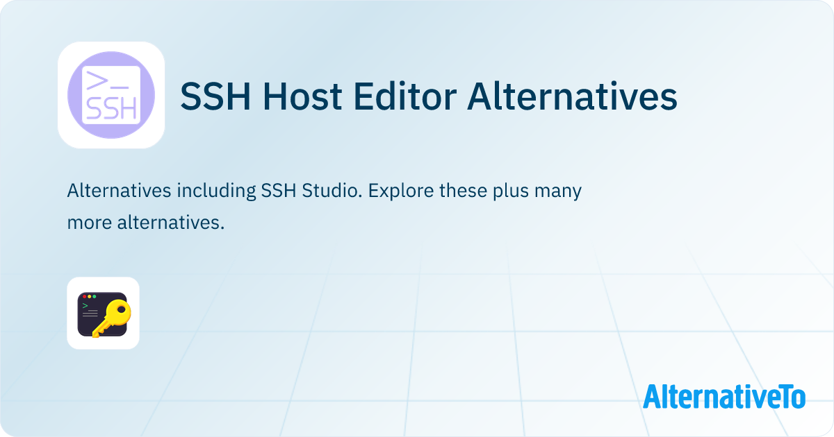 SSH Host Editor Alternatives - Explore Similar Software | AlternativeTo