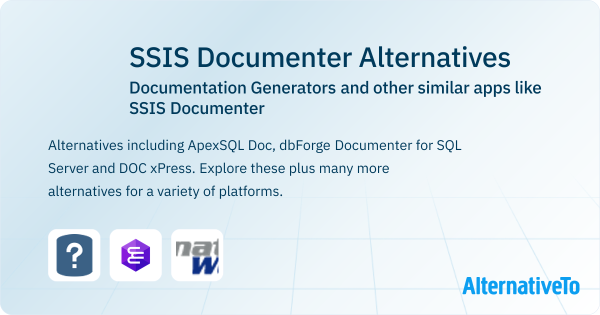 SSIS Documenter Alternatives: Top 3 Documentation Generators & Similar ...