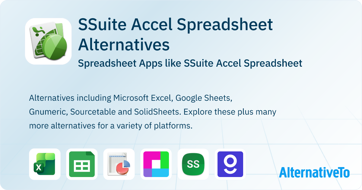 SSuite Accel Spreadsheet Alternatives: Top 15 Spreadsheet & Similar ...