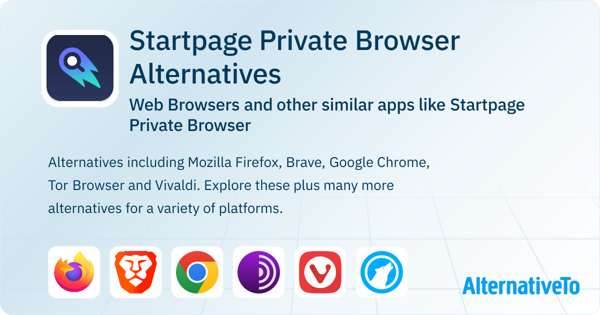 Startpage Private Browser Alternatives: Top 12 Web Browsers & Similar ...