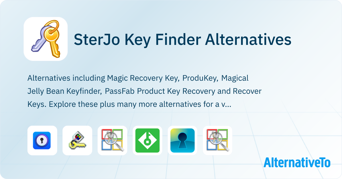 SterJo Key Finder Alternatives - Explore Similar Software | AlternativeTo