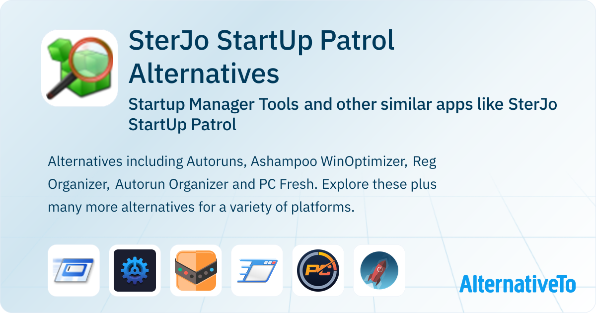 SterJo StartUp Patrol Alternatives: Top 12 Startup Manager Tools ...