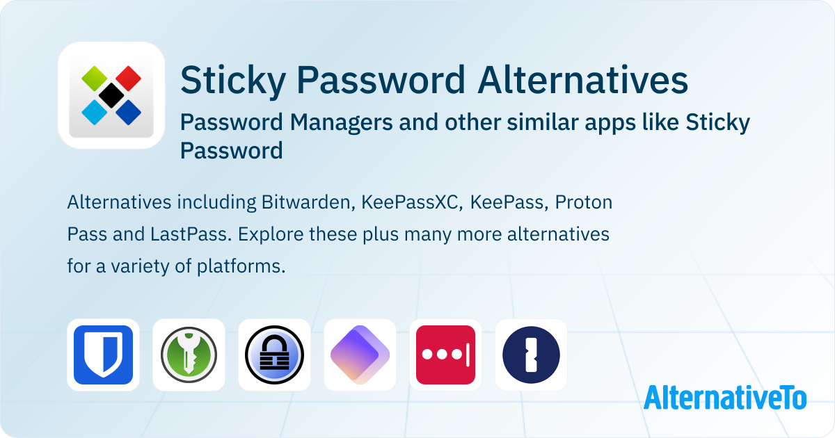 Sticky Password Alternatives: Top 12 Password Managers & Similar Apps ...