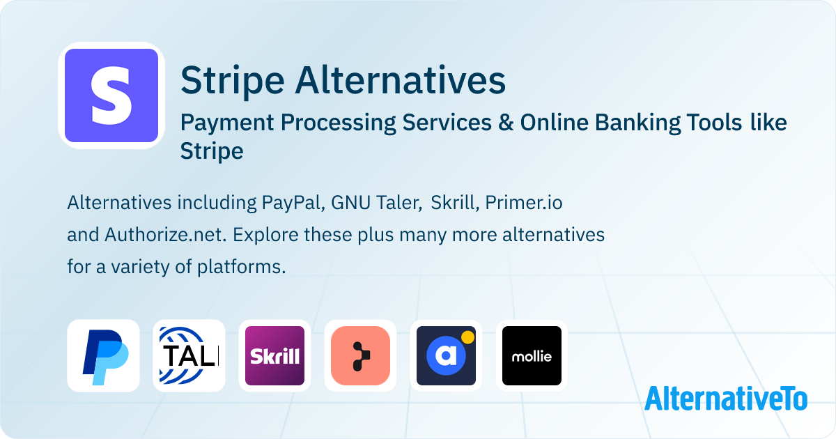 Stripe Alternatives: Top 12 Payment Processing Services | AlternativeTo