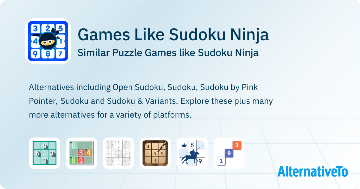 Games Like Sudoku Ninja: Similar Puzzle Games 2026 | AlternativeTo