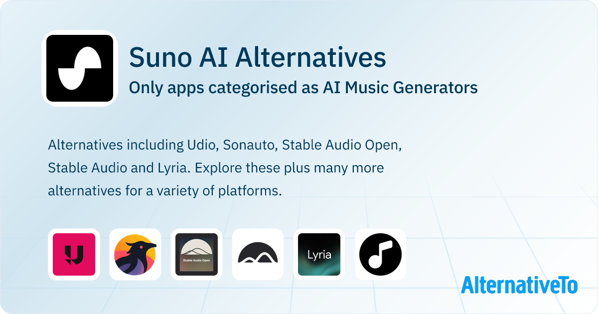 Suno AI Alternatives: Top 12 AI Music Generators | AlternativeTo