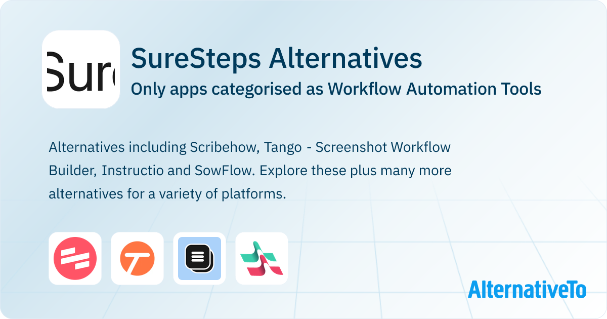 SureSteps Alternatives: Top 3 Workflow Automation Tools | AlternativeTo