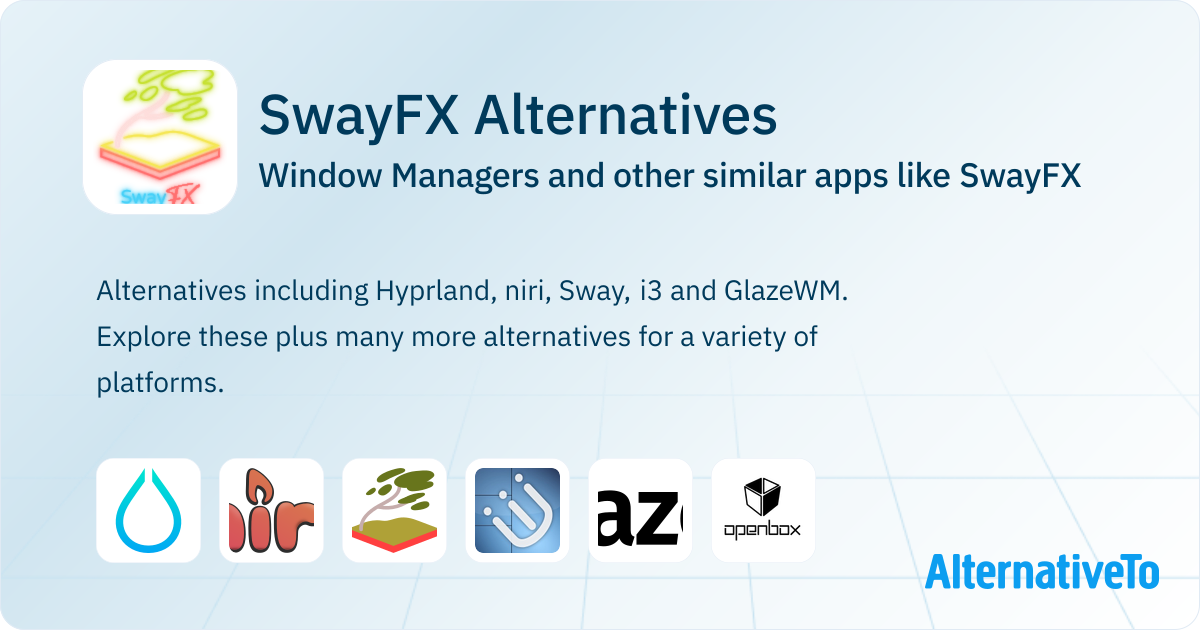 SwayFX Alternatives: Top 12 Window Managers & Similar Apps | AlternativeTo