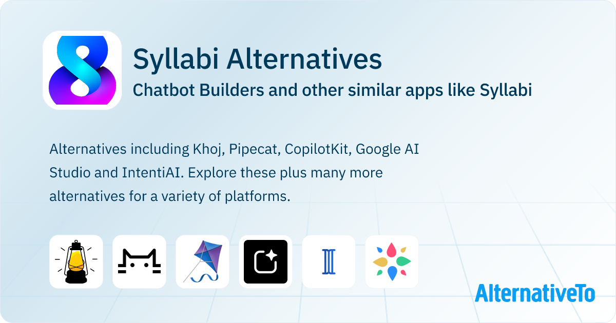 Syllabi Alternatives: Top 12 Chatbot Builders & Similar Apps ...
