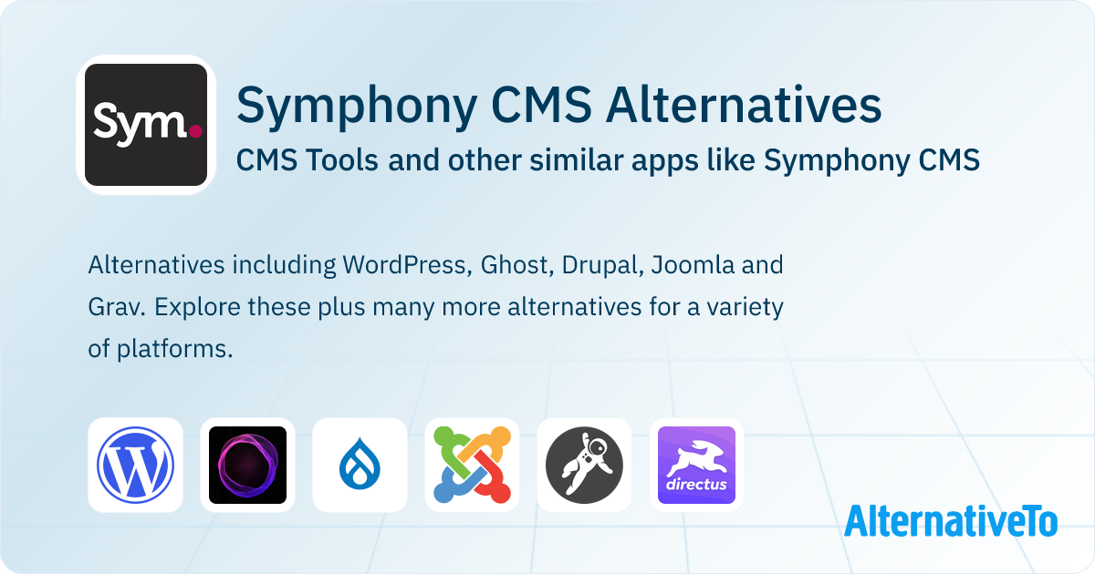 Symphony CMS Alternatives: Top 12 CMS Tools & Similar Apps | AlternativeTo