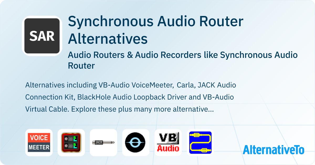 Synchronous Audio Router Alternatives: Top 17 Audio Routers | AlternativeTo