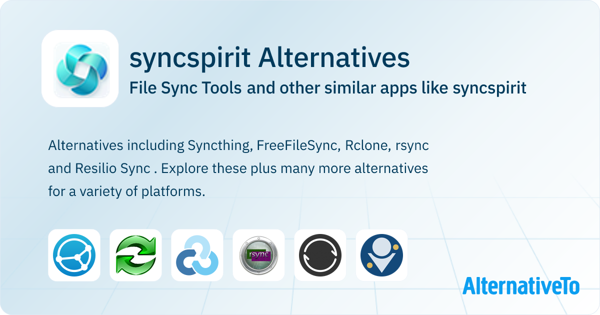 syncspirit Alternatives: Top 12 File Sync Tools & Similar Apps ...