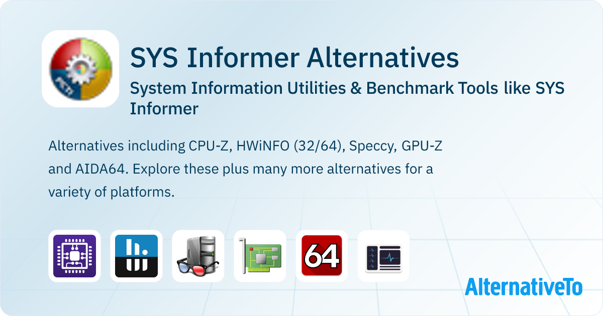 SYS Informer Alternatives: Top 12 System Information Utilities ...