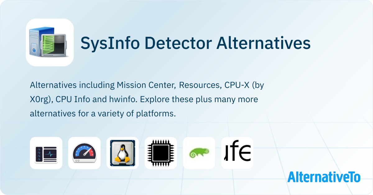 SysInfo Detector Alternatives - Explore Similar Software | AlternativeTo