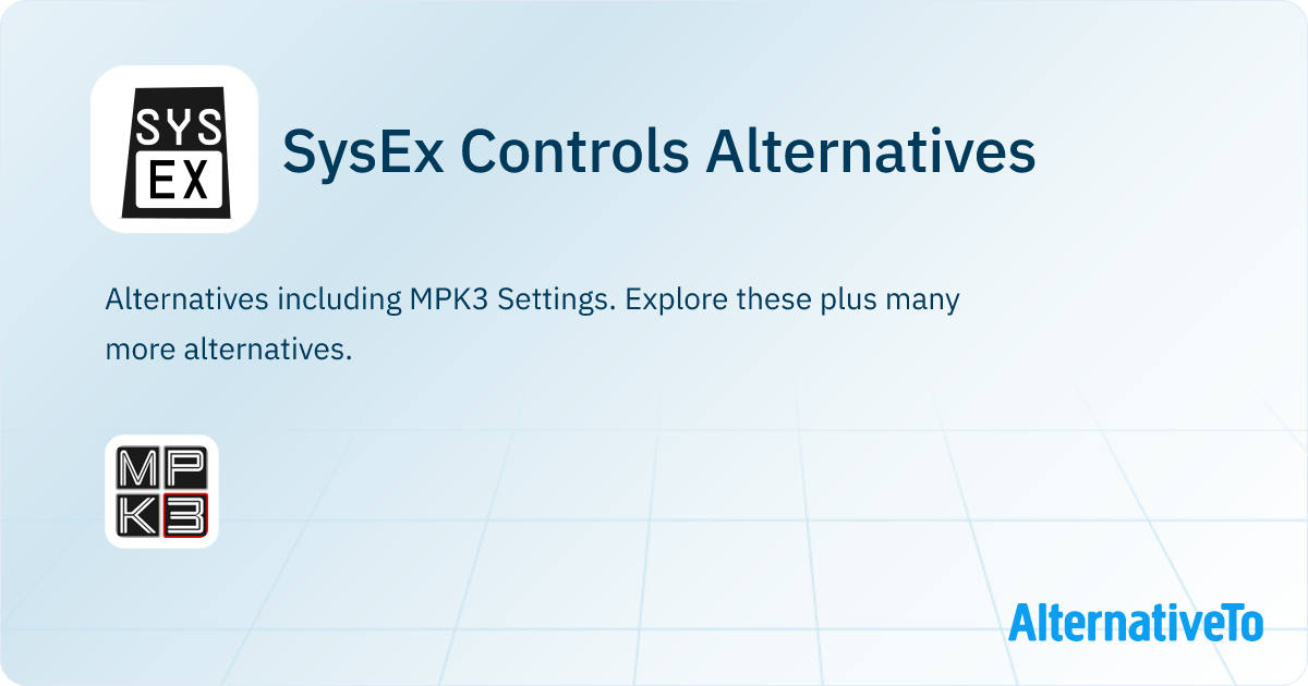 SysEx Controls Alternatives - Explore Similar Software | AlternativeTo