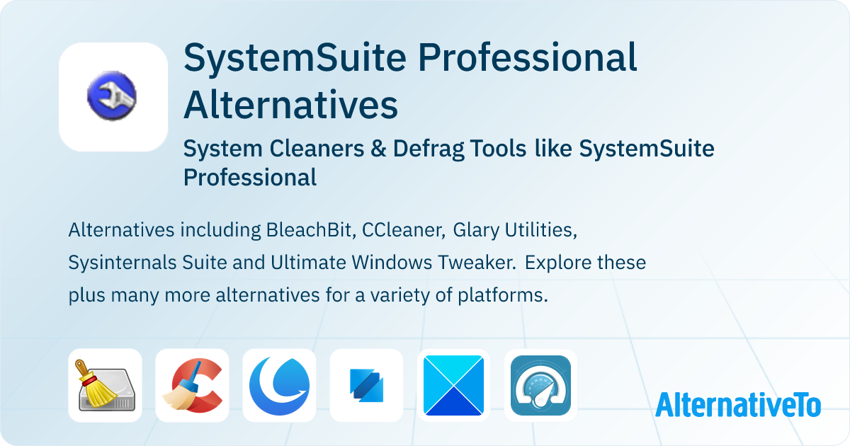 SystemSuite Professional Alternatives: Top 12 System Cleaners ...