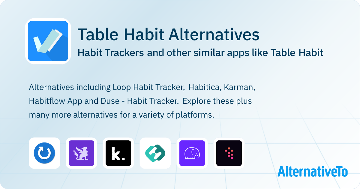 Table Habit Alternatives: Top 12 Habit Trackers & Similar Apps ...