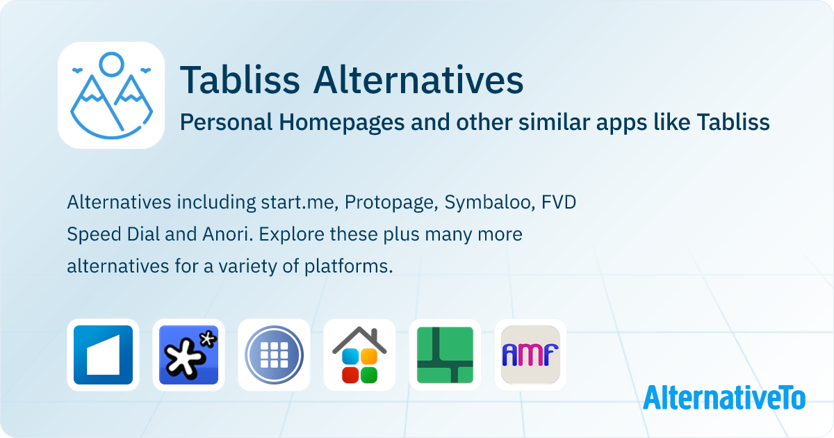 Tabliss Alternatives: Top 12 Personal Homepages & Similar Apps ...