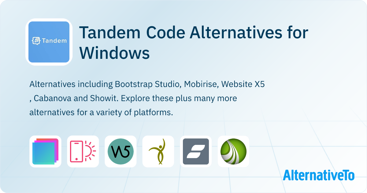 Tandem Code Alternatives for Windows: Website Builders & Similar Apps ...