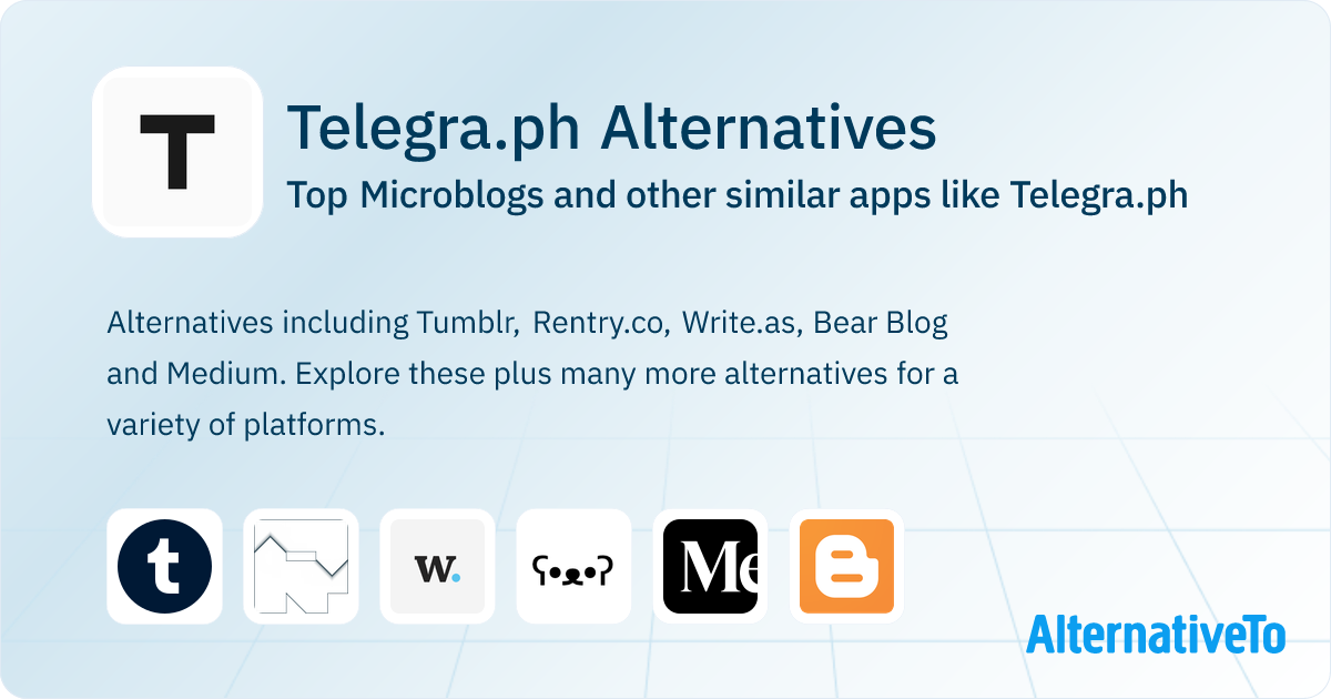 Great Telegra.ph Alternatives: Top Microblogs in 2026 | AlternativeTo