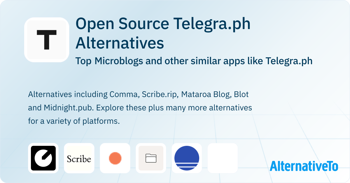 Open Source Telegra.ph Alternatives: Top 12 Microblogs | AlternativeTo