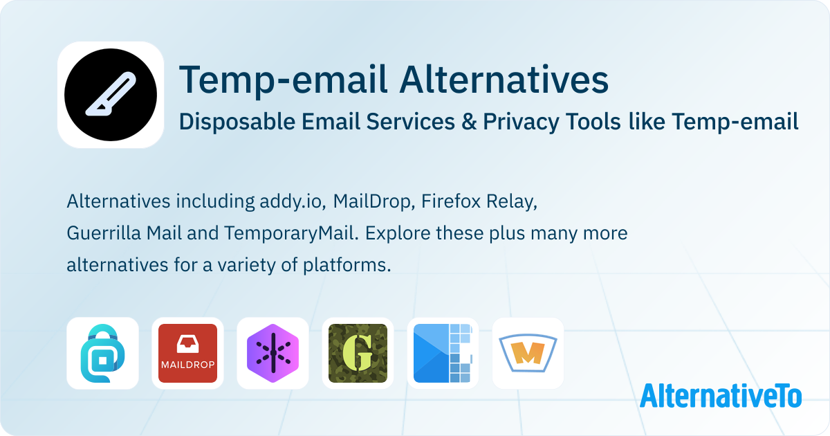 Temp-email Alternatives: Top 12 Disposable Email Services | AlternativeTo