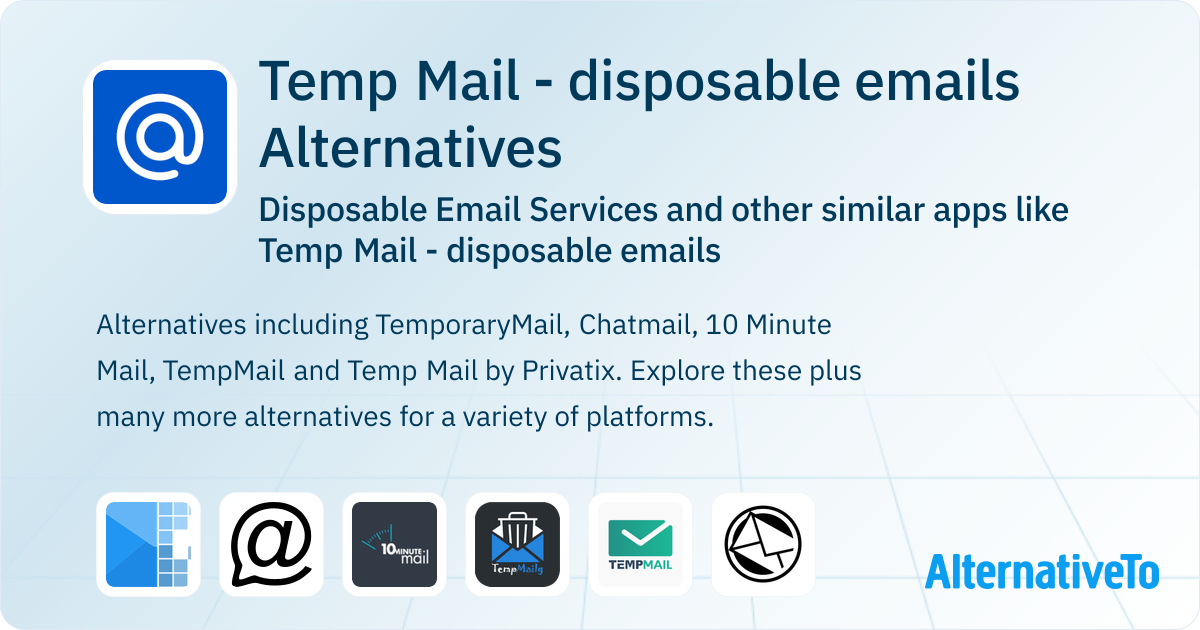 Temp Mail - disposable emails Alternatives: Top 10 Disposable Email ...