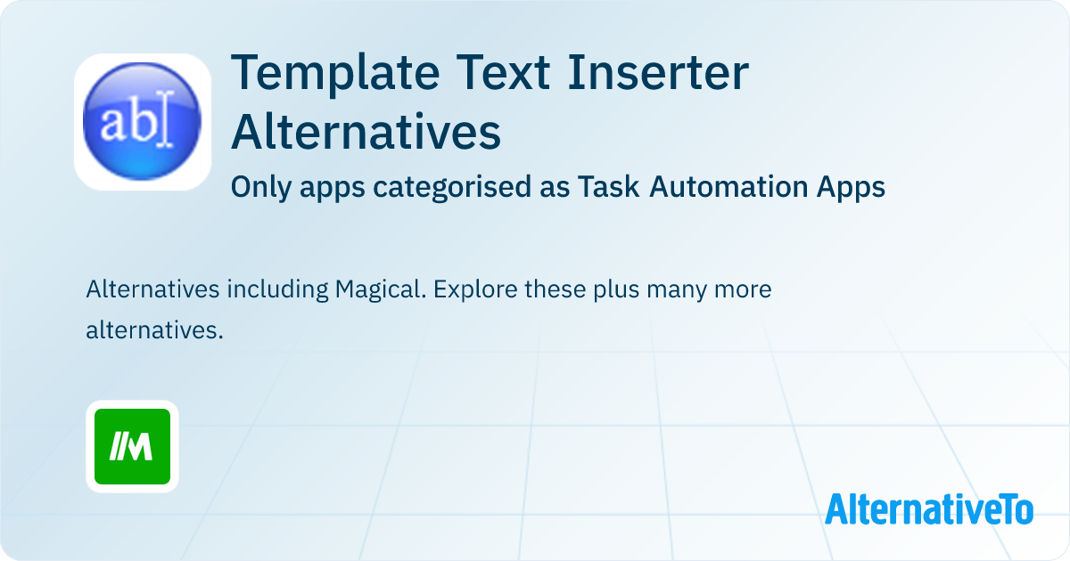 Template Text Inserter Alternatives: Top 1 Task Automation Apps ...