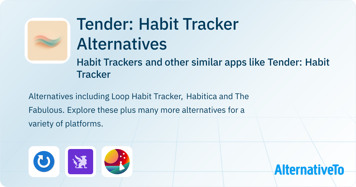 Tender: Habit Tracker Alternatives: Top 3 Habit Trackers & Similar Apps ...