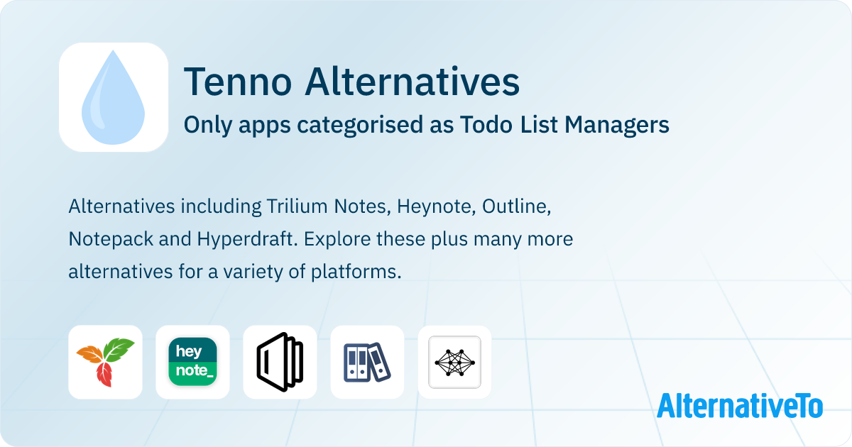 Tenno Alternatives: Top 5 Todo List Managers | AlternativeTo