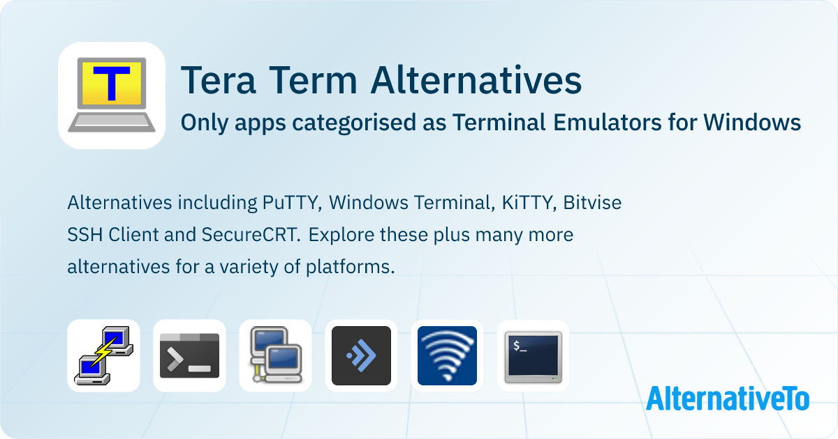 Tera Term Alternatives for Windows: Top 18 Terminal Emulators ...