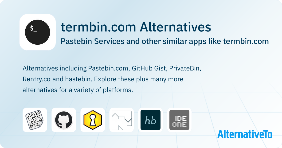 termbin.com Alternatives: Top 12 Pastebin Services & Similar Apps ...
