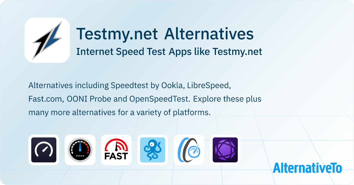 Testmy.net Alternatives: Top 12 Internet Speed Test Apps & Similar ...