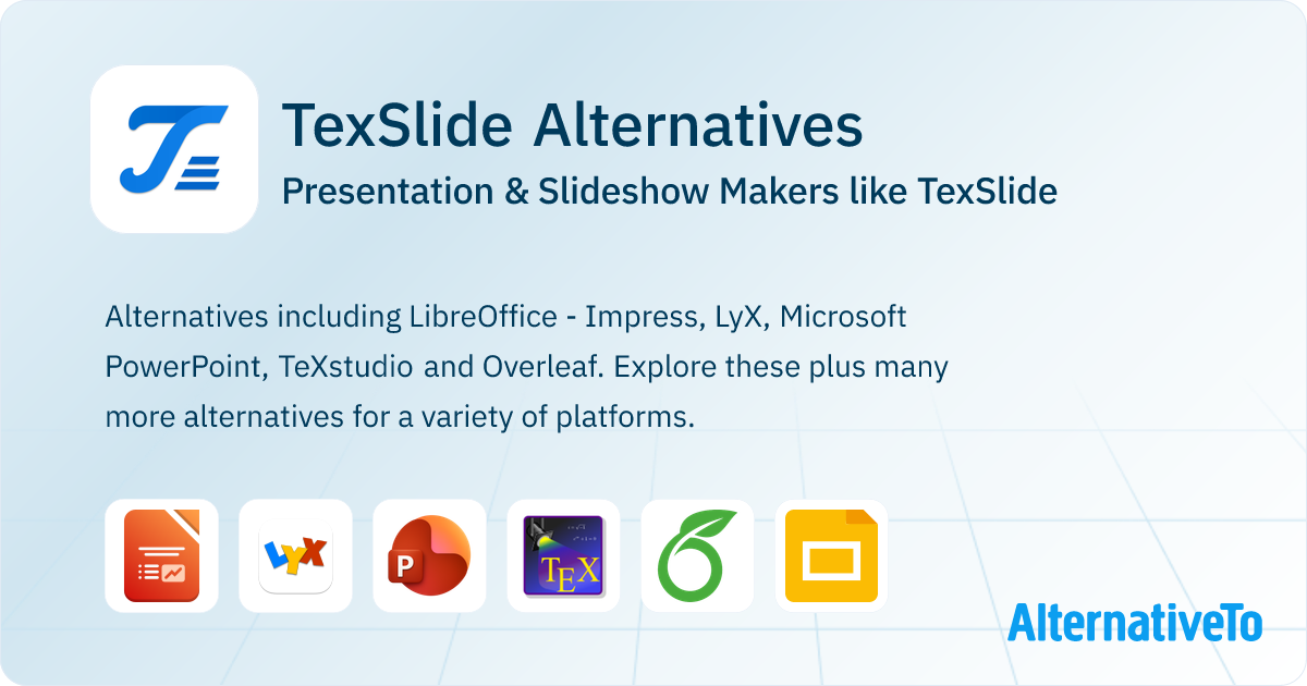 TexSlide Alternatives: Top 17 Presentation Makers | AlternativeTo