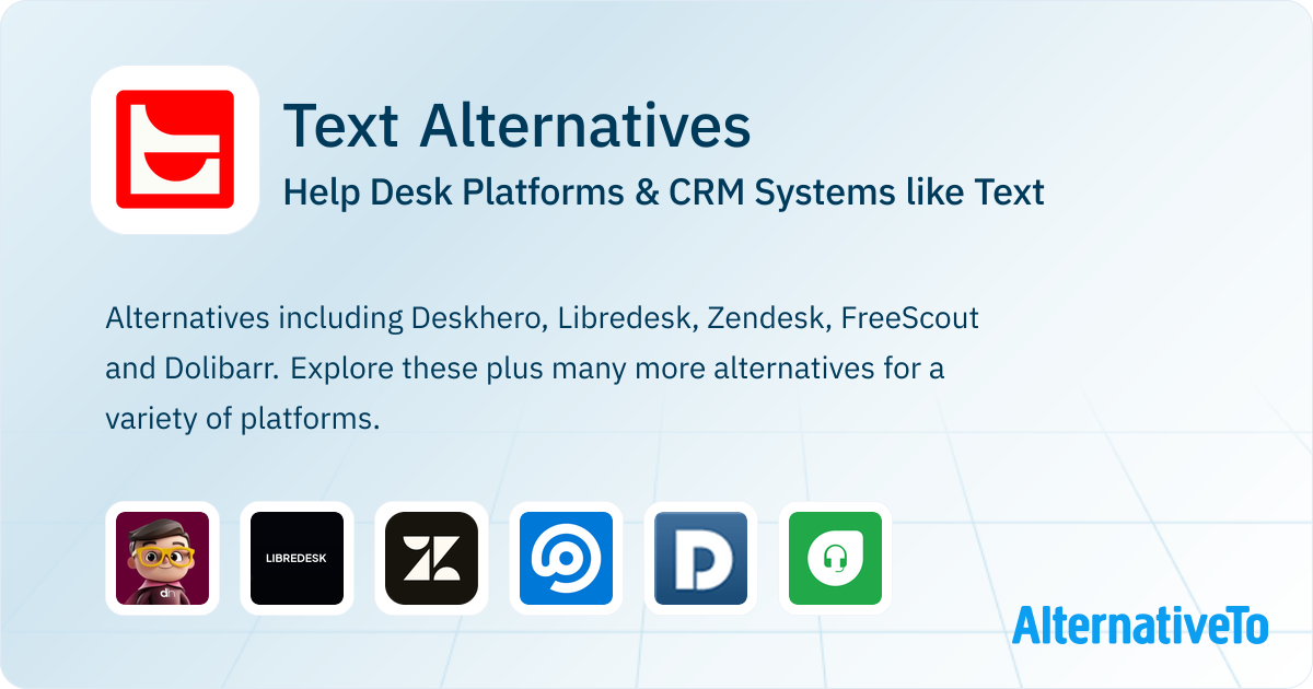 Text Competitors: Top 12 Alternative Help Desk Platforms & CRM Systems ...