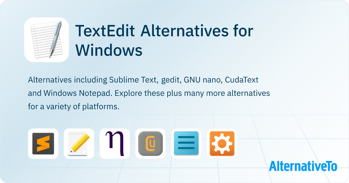 TextEdit Alternatives for Windows: Top 12 Text Editors & Similar Apps ...