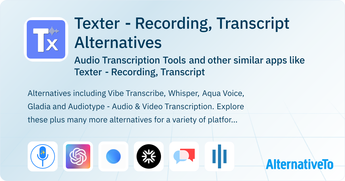 Texter - Recording, Transcript Alternatives: Top 12 Audio Transcription ...