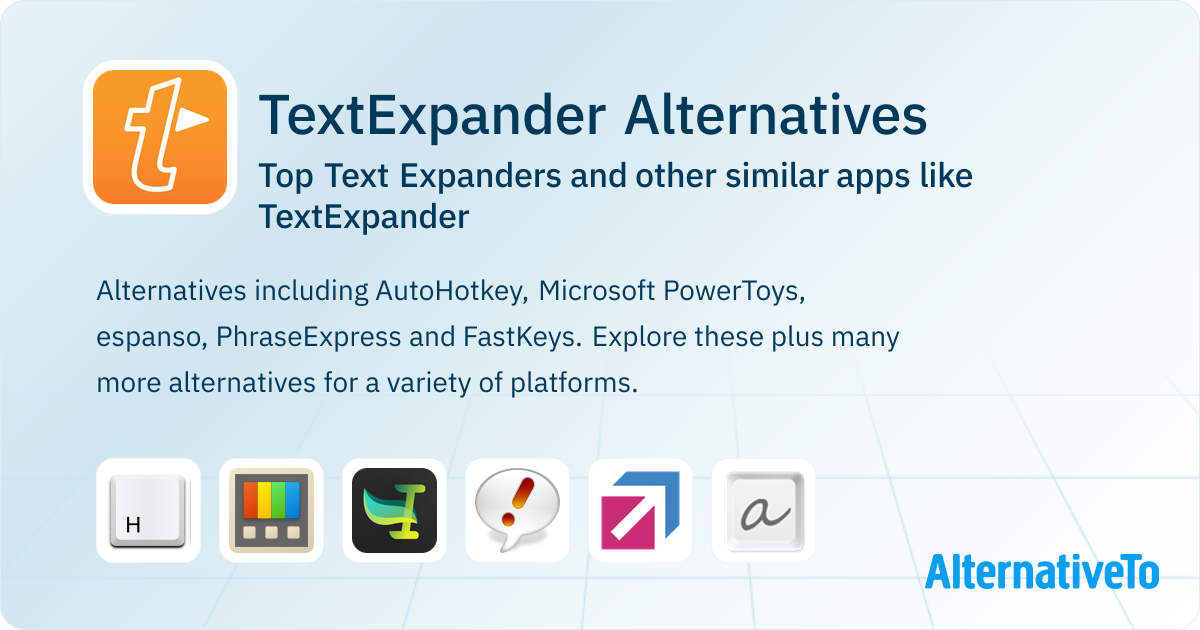 Great TextExpander Alternatives: Top Text Expanders in 2026 | AlternativeTo