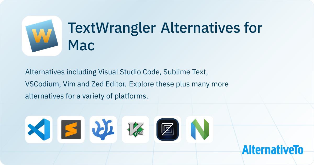 TextWrangler Alternatives for Mac: Top 12 Code & Text Editors ...