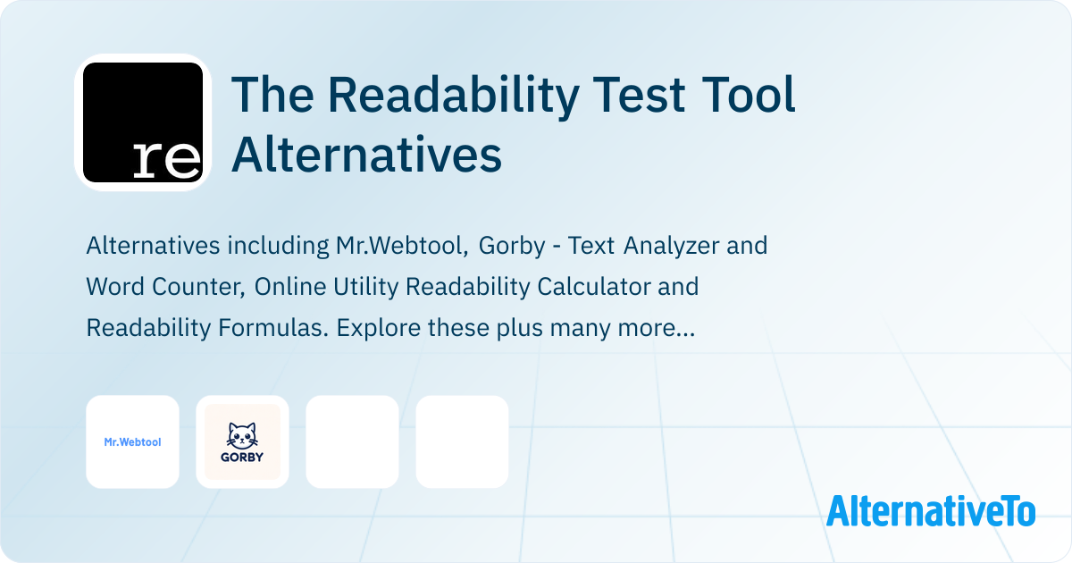 The Readability Test Tool Alternatives - Explore Similar Sites & Apps ...
