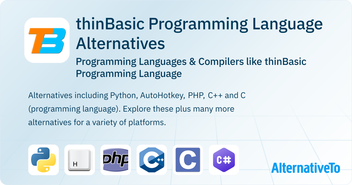 thinBasic Programming Language Alternatives: Top 12 Programming ...