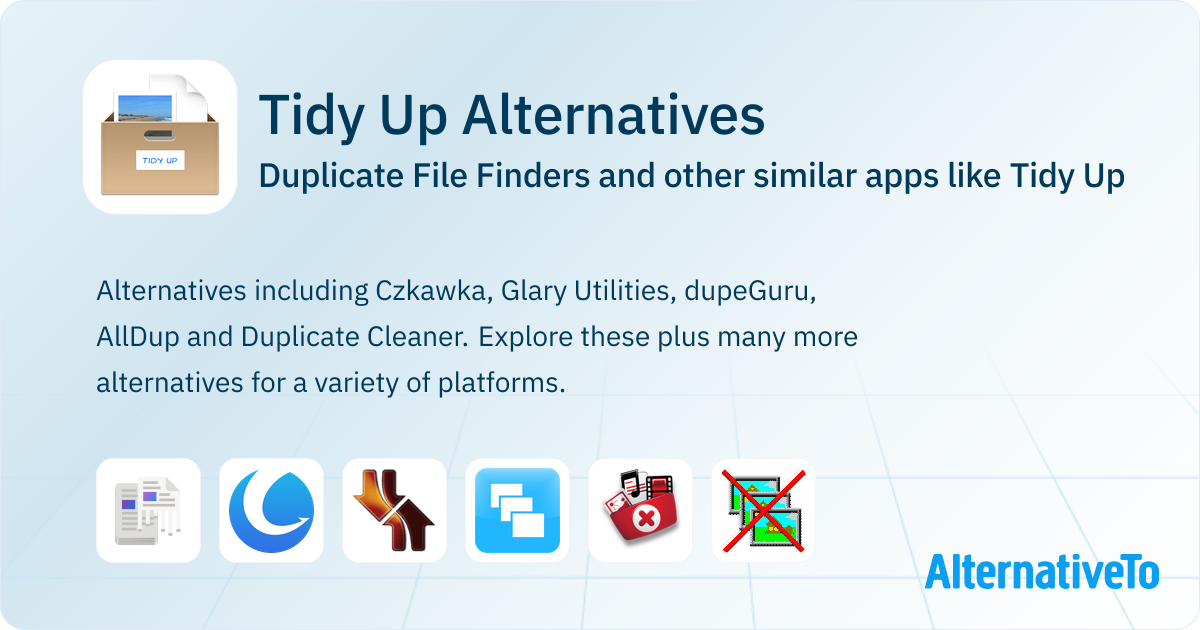 Tidy Up Alternatives: Top 12 Duplicate File Finders & Similar Apps ...