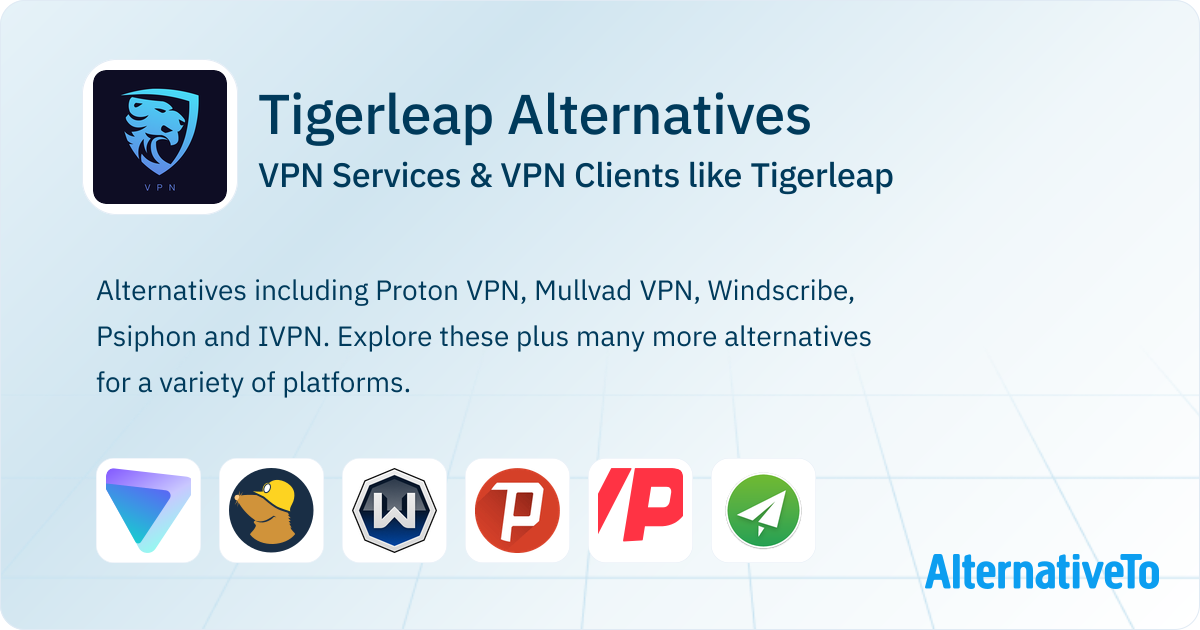 Tigerleap Alternatives: Top 12 VPN Services & VPN Clients | AlternativeTo