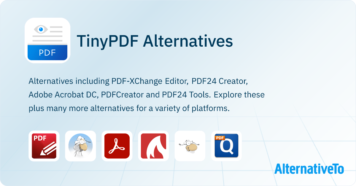TinyPDF Alternatives - Explore Similar Software | AlternativeTo